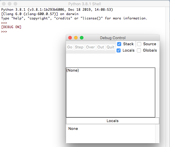 Python IDLE Debugger