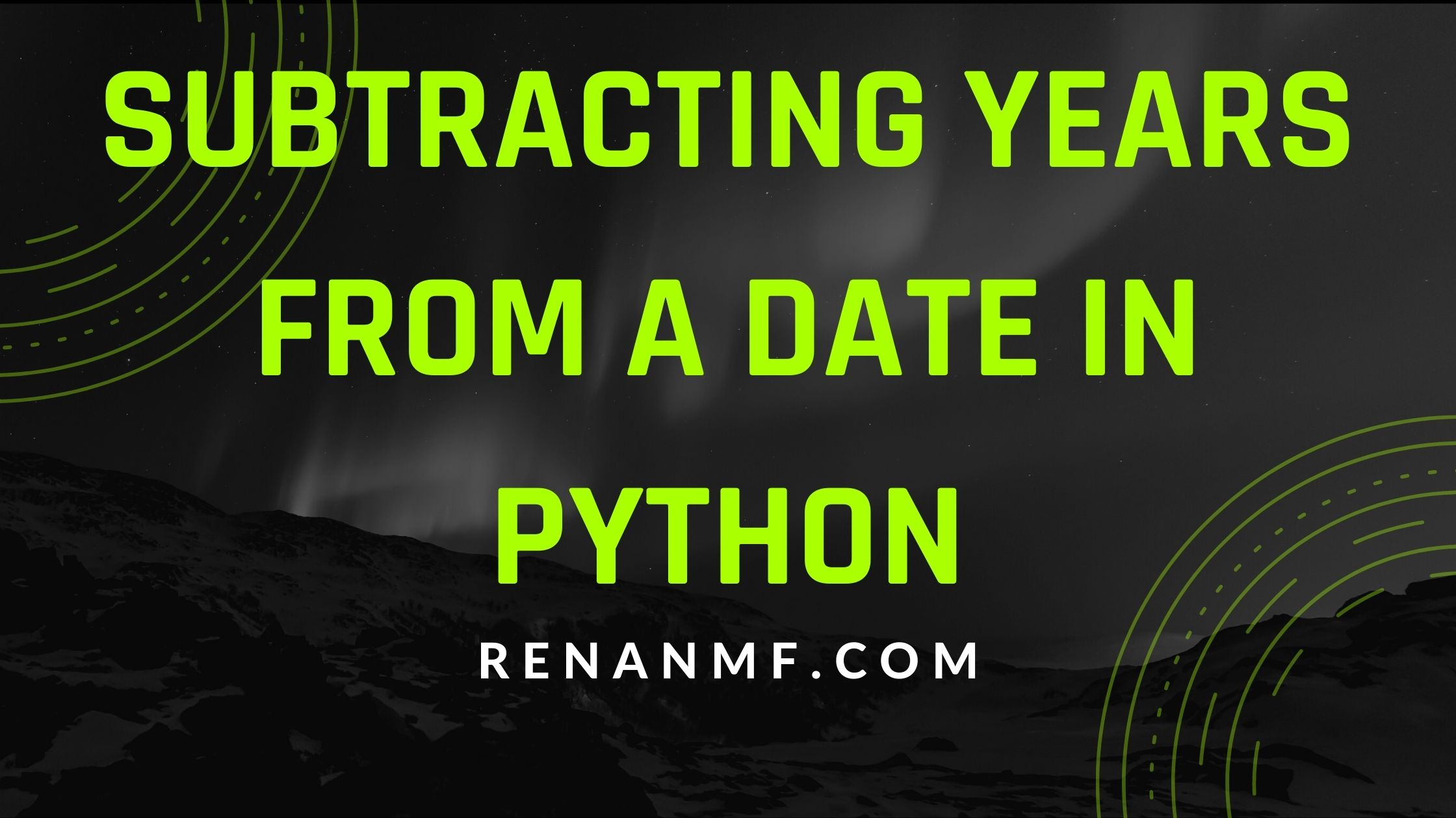 Subtracting Years From A Date In Python